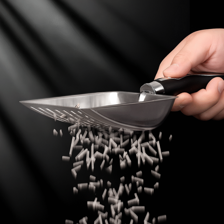 Pala Arenera Gato Acero Inoxidable Mango Cómodo - Oferta Directa